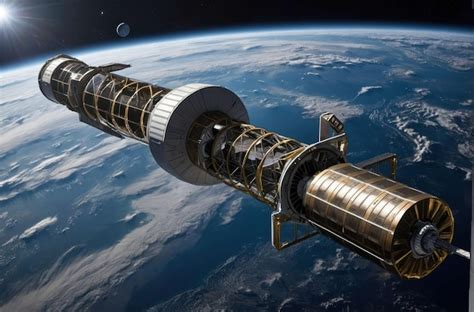 Premium Photo Satellite Orbiting Earth With Solar Panels