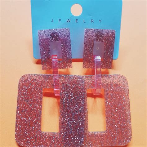 Very Large Hollow Square Shape Macaroon Colour Depop