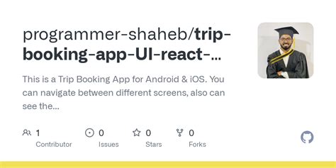 GitHub Programmer Shaheb Trip Booking App UI React Native Expo This Is A Trip Booking App For