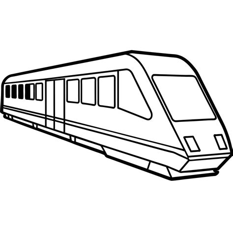 Realistic Train Outline Illustration 46532629 Vector Art At Vecteezy