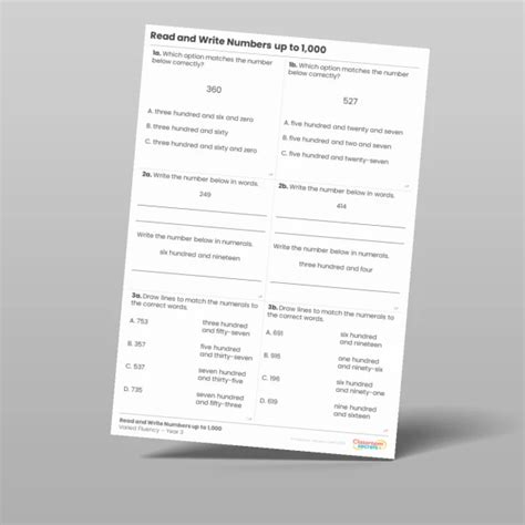 Year 3 Read And Write Numbers Up To 1 000 Discussion Problem Resource