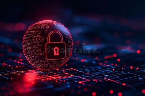 Digital Sphere With Padlock Symbol Represents Security In Tech