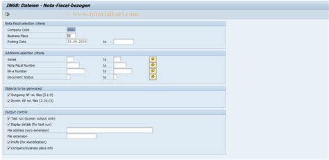 J1B LFB3 SAP Tcode IN68 Nota Fiscal Files