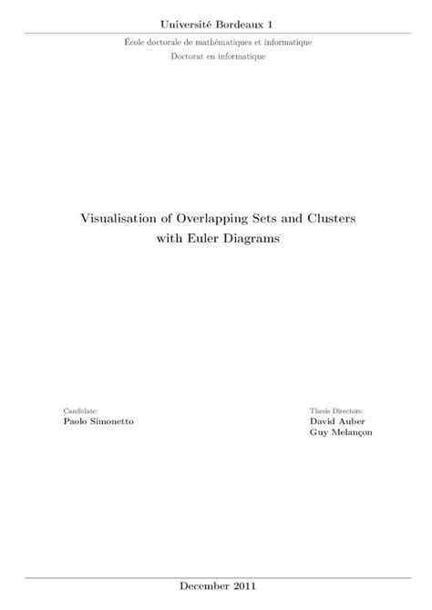 Pdf Visualisation Of Overlapping Sets And Clusters With Euler Diagrams Dokumen Tips