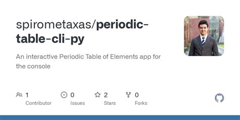 Periodic Table Cli An Interactive Periodic Table Of Elements App For The Console Includes