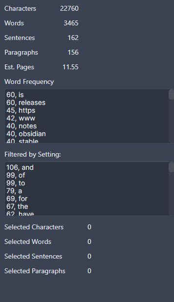 Better Word Count Plugin Count Words In Selected Text Share And Showcase Obsidian Forum