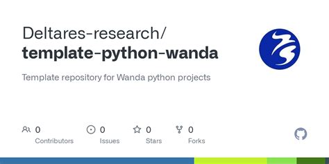 github deltares research template python wanda template repository for wanda python projects