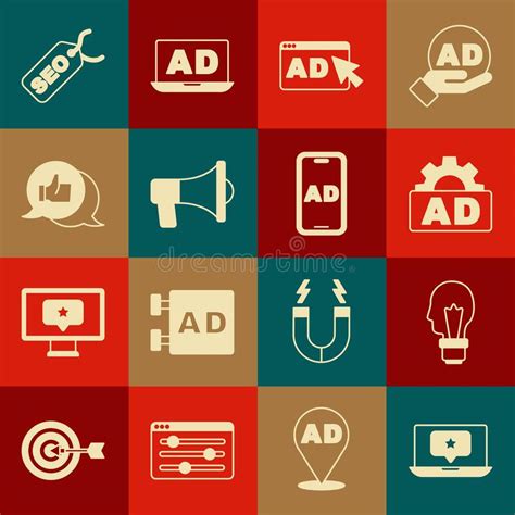 Set Laptop With Star Light Bulb Concept Of Idea Advertising