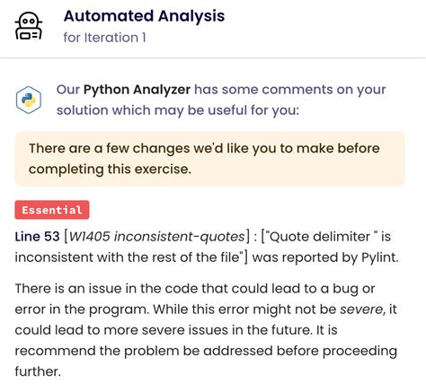 Python Analyser Marking Quote Inconsistency As Essential Error Bugs