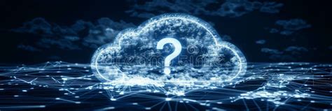 Cloud Computing Security Question Mark Data Protection And Privacy In The Digital Age Stock