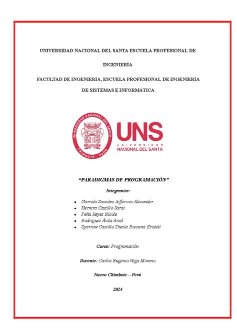 paradigmas de programación sesión 1 universidad nacional del santa