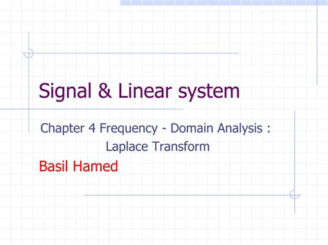 PPT Signal Linear System PowerPoint Presentation Free Download ID