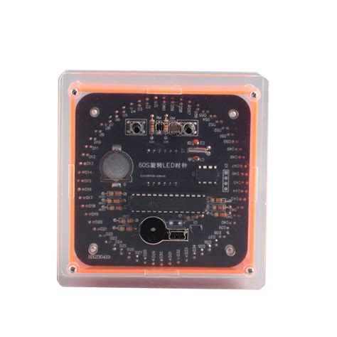 Digital Electronic Clock Kit Microcontroller Training Light Control Temperature Rotating Led