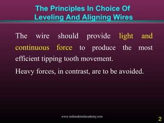 Leveling Aligning In Orthodontics Certified Fixed Orthodontic Courses PPT Dental Health
