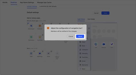 Admin Customize The In App Navigation Bar