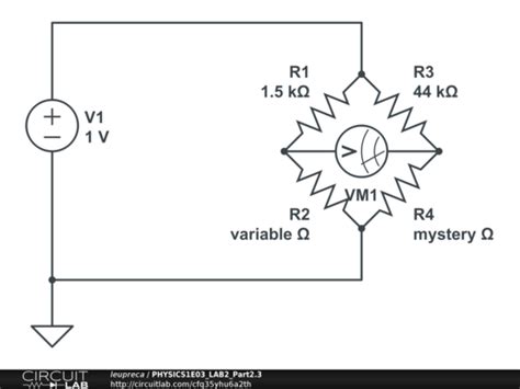 PHYSICS E LAB Part CircuitLab