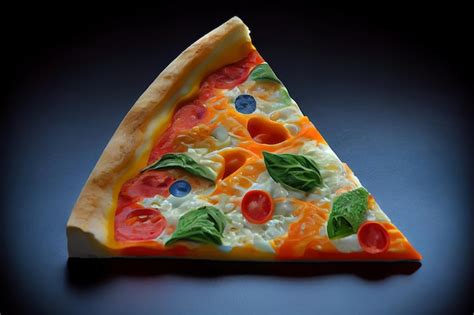 페퍼로니 피자 조각 Generative Ai 프리미엄 사진