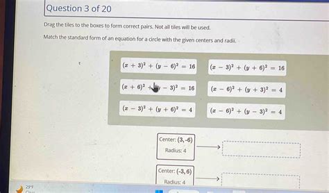 Solved Question 3 Of 20 Drag The Tiles To The Boxes To Form Correct