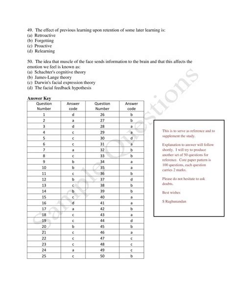 Sample Questions For Ugc Net Psychology Notes Learnpick India