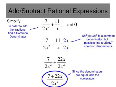 PPT Rational Expressions Addition And Subtraction PowerPoint Presentation ID 2380883