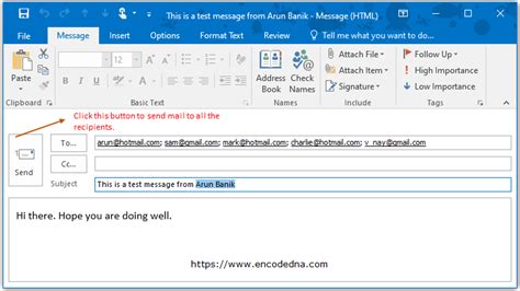 Send Email From Excel To Multiple Recipients Using Vba And Outlook