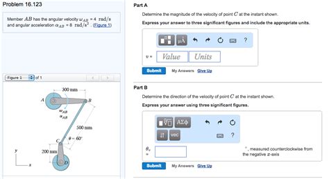 Solved Problem Part A Member AB Has The Angular Chegg Com