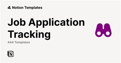 Best Job Application Tracking Templates From Notion Notion Marketplace