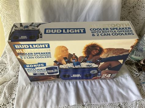 New Bud Light Beer 24 Can Insulated Cooler Bag With Built In Bluetooth