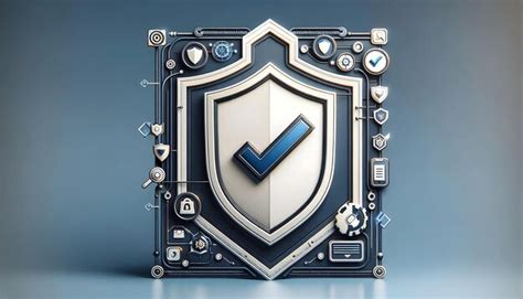 Security Shield And Tick Mark Border Frame With Copy Space For Risk Management And Operations