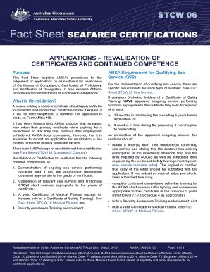 Fillable Online Amsa Gov APPLICATIONS REVALIDATION OF Amsa Gov Fax Email Print PdfFiller