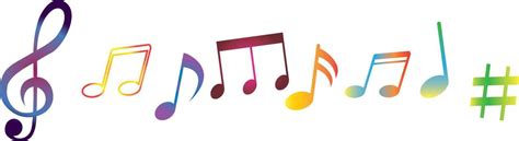 Colorful Musical Notes Clipart