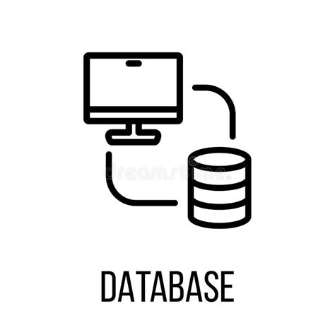 Database Icon Or Logo In Modern Line Style Stock Vector Illustration Of Line Request 81367696