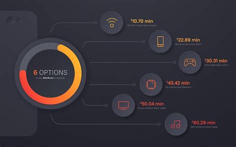 Premium Vector Vector Presentation Infographic Structure Chart Design Six Options