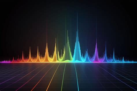 Premium Photo Colorful 3d Audio Spectrum Visualization Abstract Background