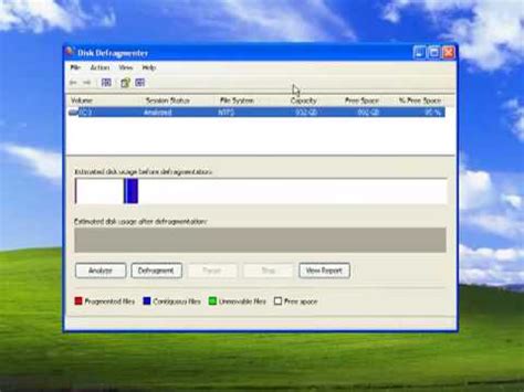 How To Defragment Your Computer Hard Drive Windows XP YouTube