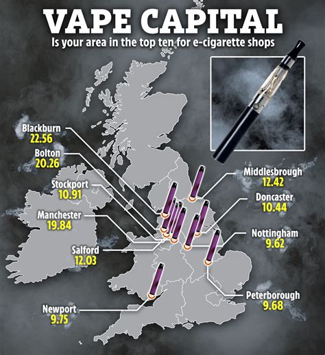Map Reveals Uks Vaping Capital With The Most Shops Per Person Is Your Town Riddled With