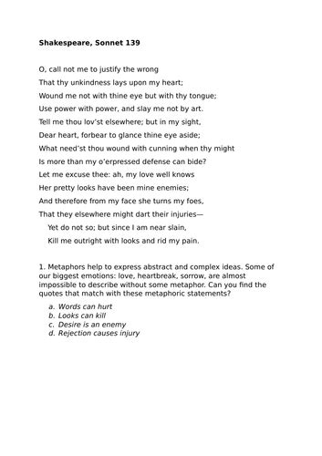 Metaphors And Similes Ks3 And Ks4 Bundle Teaching Resources