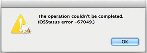 Mac Error Message Has Occurred