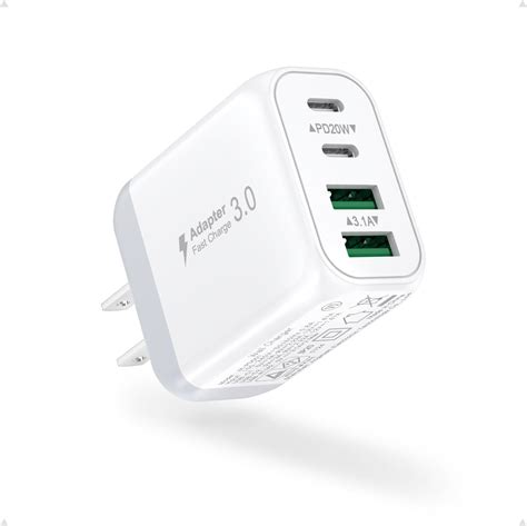 Amazon 充電器 Type C 合計40w 急速充電器 Usb コンセント タイプc 充電器 Iphone 充電器 4ポート Usb A 2 And Usb C 2 Pd20w スマホ