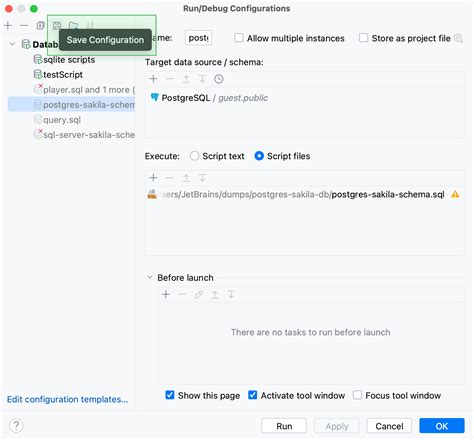 Using Rundebug Configurations Datagrip Documentation