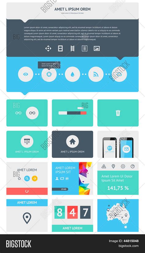 UI Set Beautiful Vector Photo Free Trial Bigstock