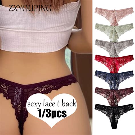 Zxyouping 13pcs Sexy Lace Panty For Women Set Low Rise Hollow Plus Size Panty T Back Bikini