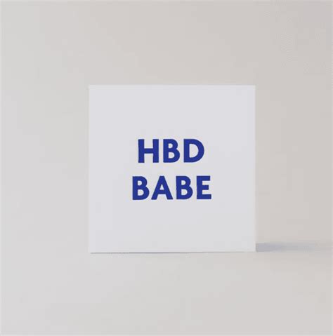 Hbd Babe Mini Card Typo Market
