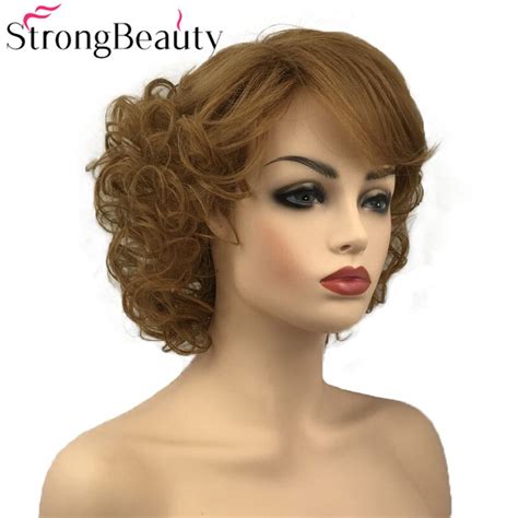 Strongbeauty Short Curly Synthetic Wigs Heat Resis Grandado