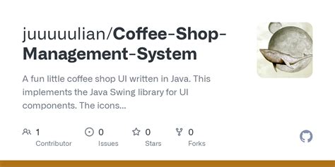 Github Juuuuuliancoffee Shop Management System A Fun Little Coffee Shop Ui Written In Java