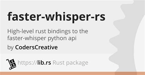 Faster Whisper Rs ML AI Statistics In Rust Lib Rs