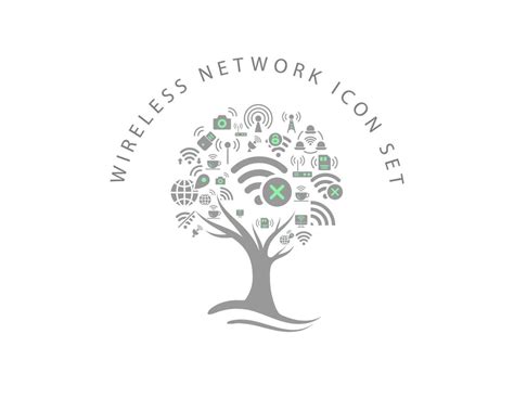 Wireless Network Icon Set On White Background 9749992 Vector Art At