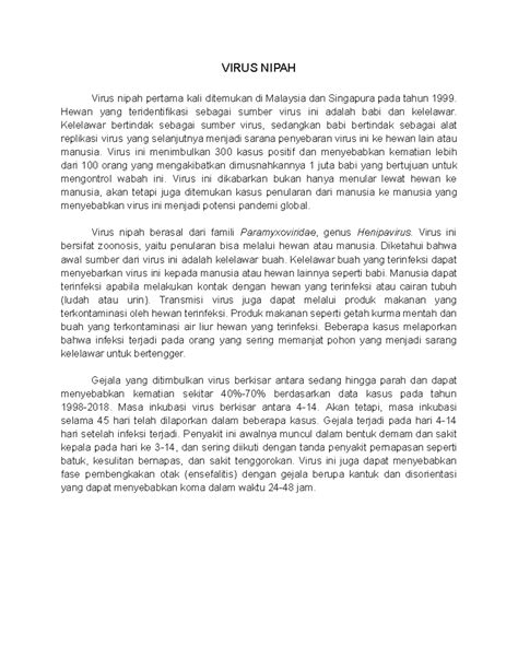 Virus Nipah Virus Nipah Virus Nipah Pertama Kali Ditemukan Di