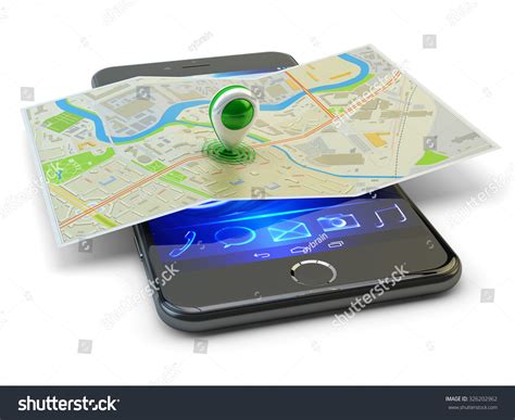 Mobile Phone Gps Navigation Travel Destination Stock Illustration 326202962 Shutterstock
