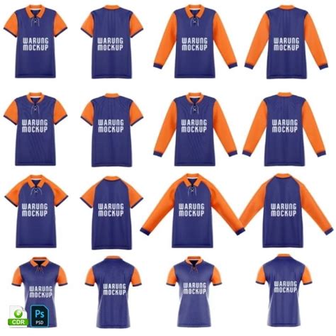 jual mockup jersey kerah tali psd photoshop corel draw shopee